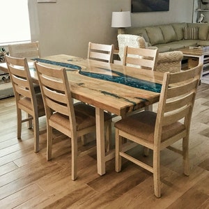 Custom Made Epoxy Resin Dining Table. Hundreds of Color Options. - Etsy