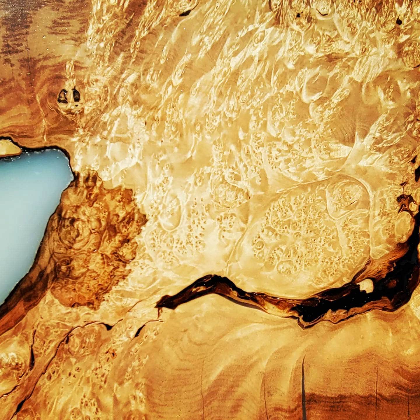 Epoxy Resin and Maple Burl Table. Top Only. 28"x40 - Etsy