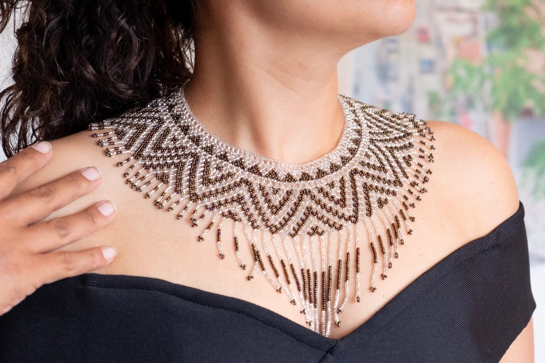 Handmade Beaded Geometric Necklace Mexican Huichol Style Choose ...