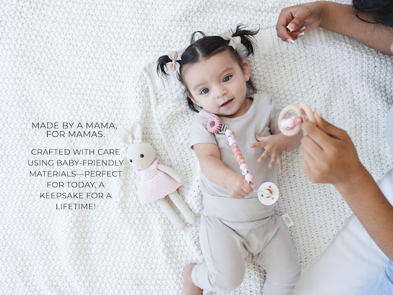 Pacifier Clip Personalized Gift for Baby Girl Newborn Essentials ...