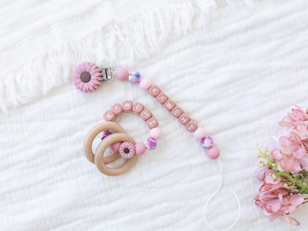 Pacifier Clip Personalized Gift for Baby Girl Newborn Essentials ...
