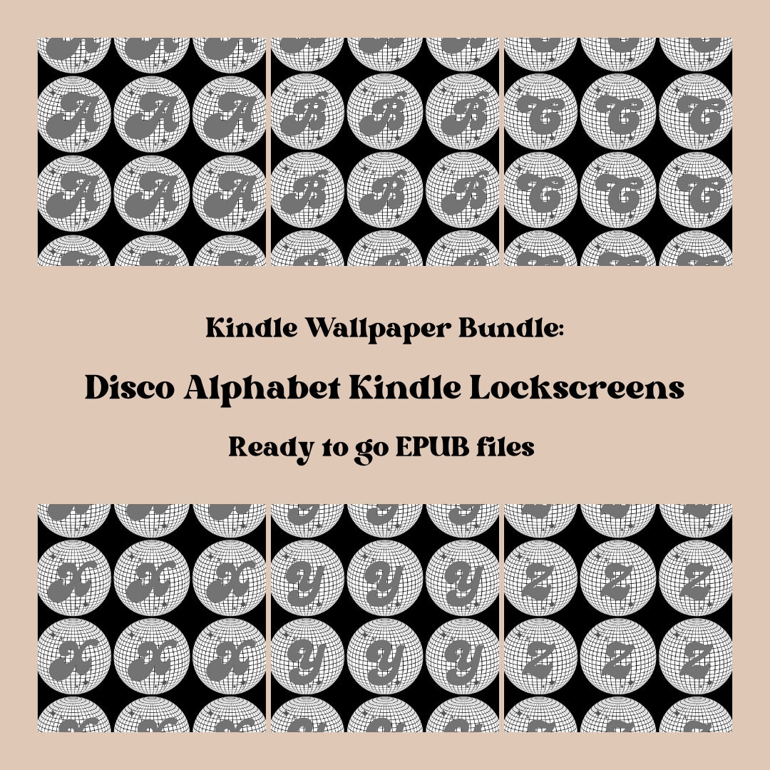 Kindle Lock Screen Bundle: Disco Alphabet Kindle Bundle, Kindle ...