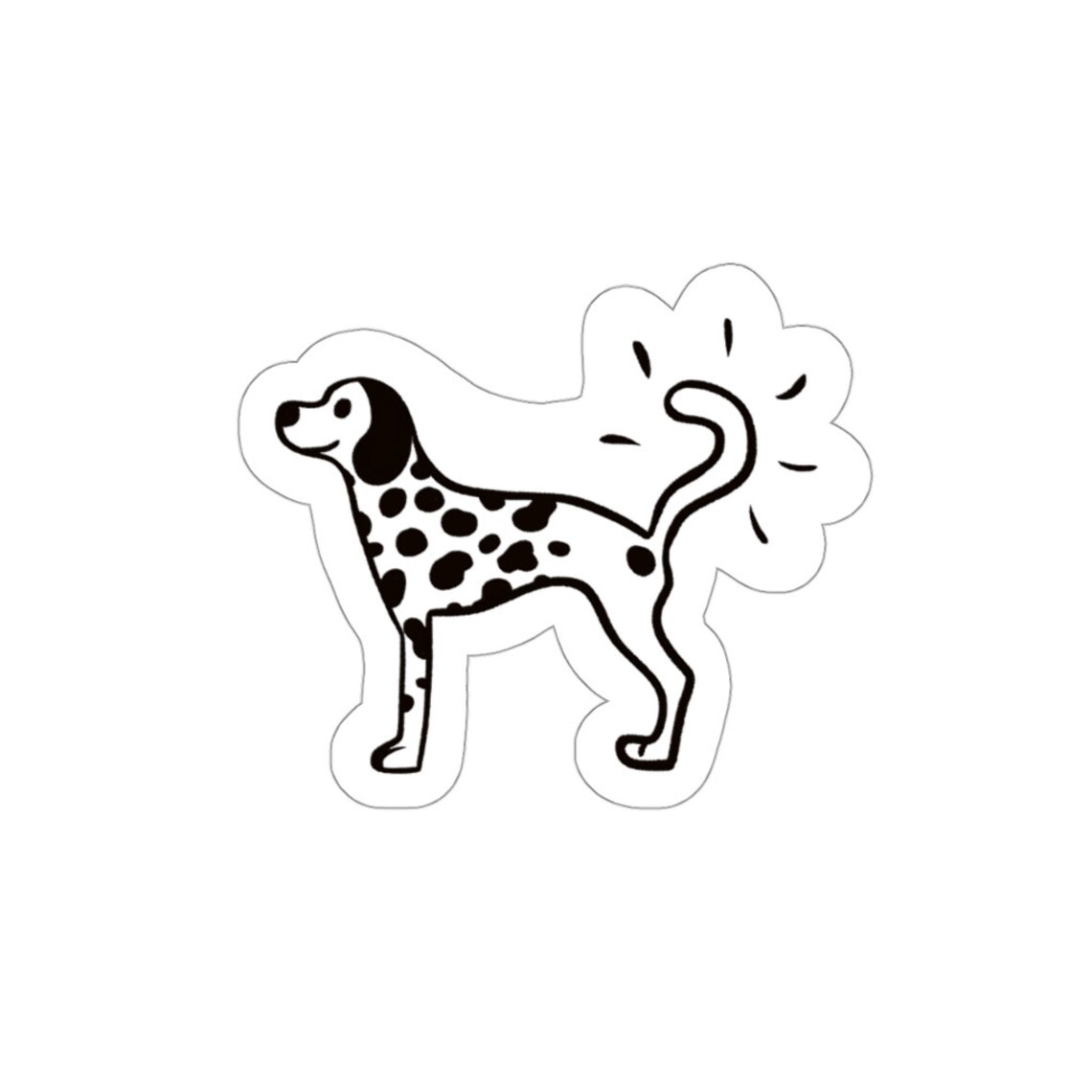 Who Cares Dalmatian Rex Inspired Logo Sticker - Etsy