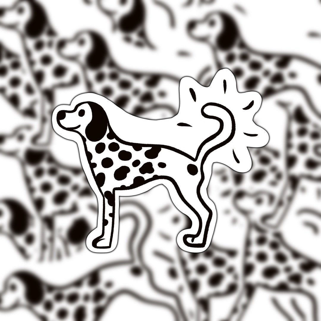 Who Cares Dalmatian Rex Inspired Logo Sticker - Etsy