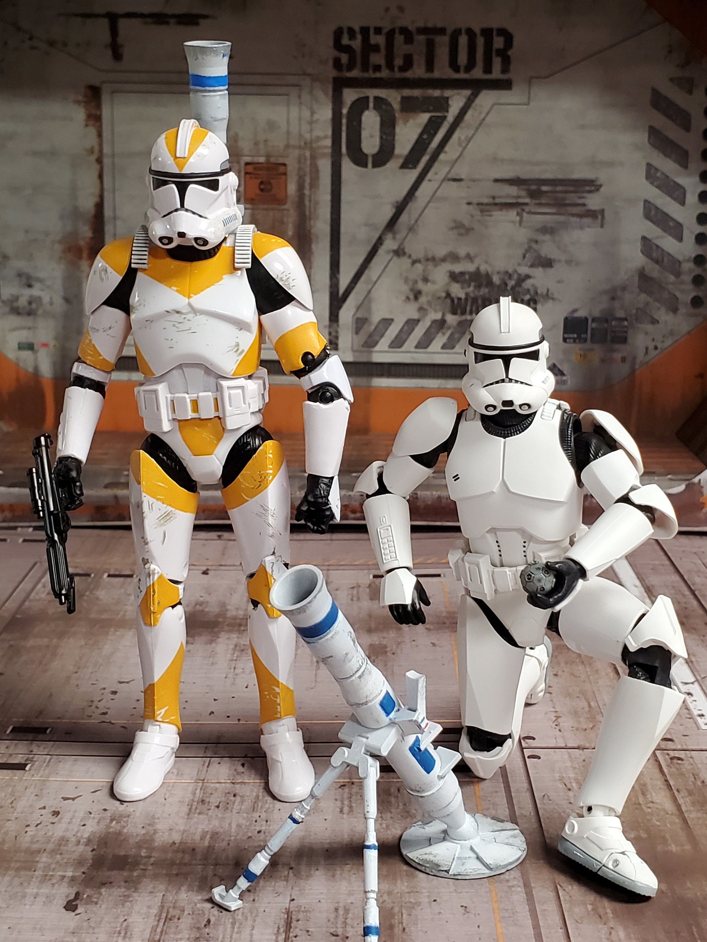Clone Army Mortar (deployed) Set - Custom Accessory Set for 6 Inch Star ...