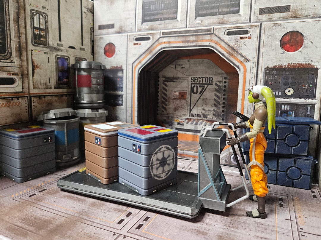 Hover Crate - Custom Diorama Item for 6 Inch Star Wars Black Series ...