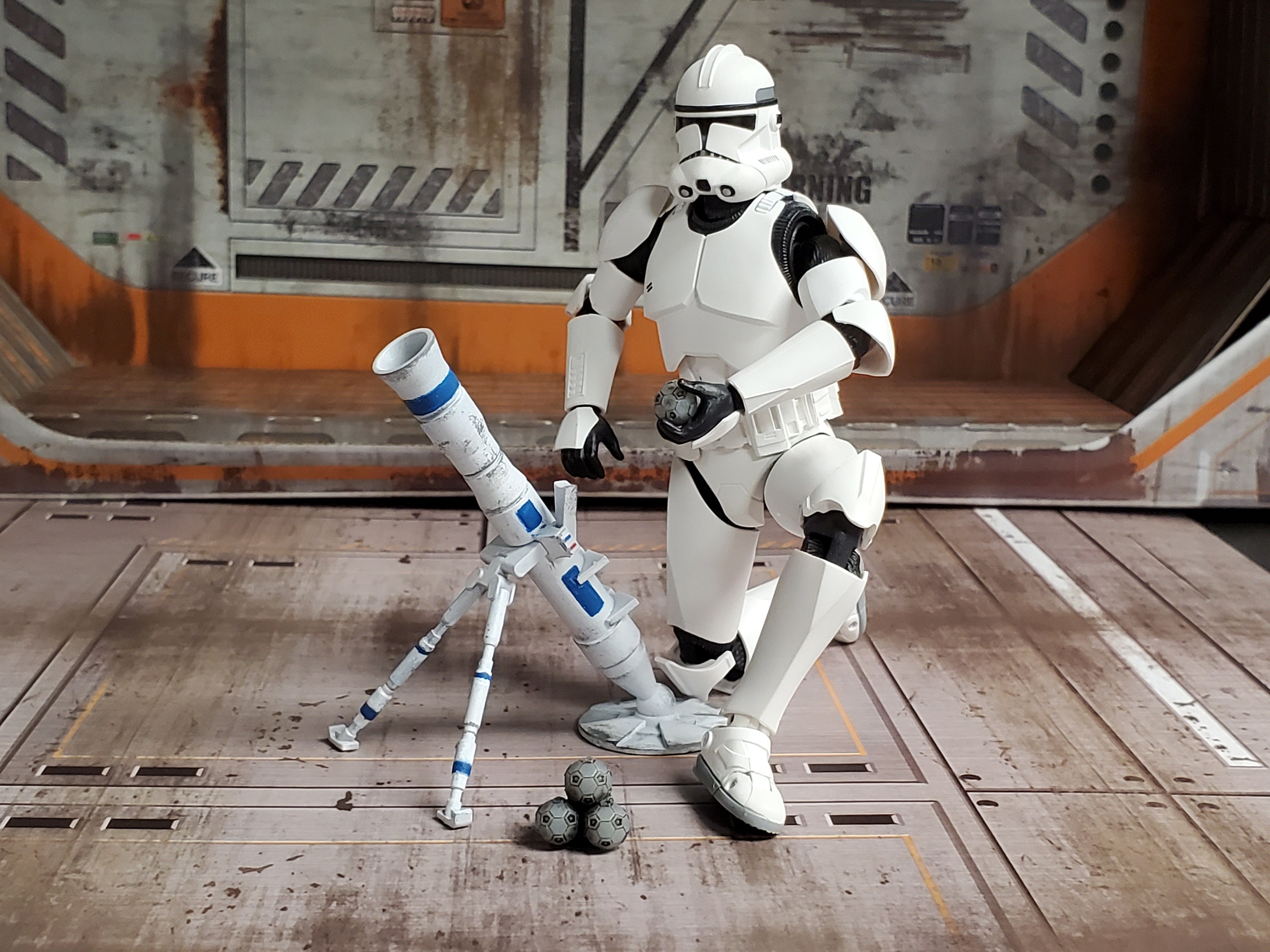 Clone Army Mortar (deployed) Set - Custom Accessory Set for 6 Inch Star ...
