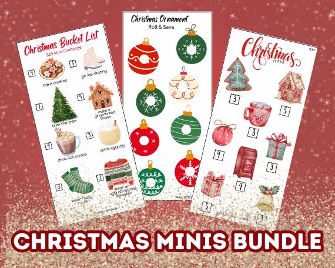 Christmas Mini Savings Challenge Bundle Digital Download of 3 Savings ...