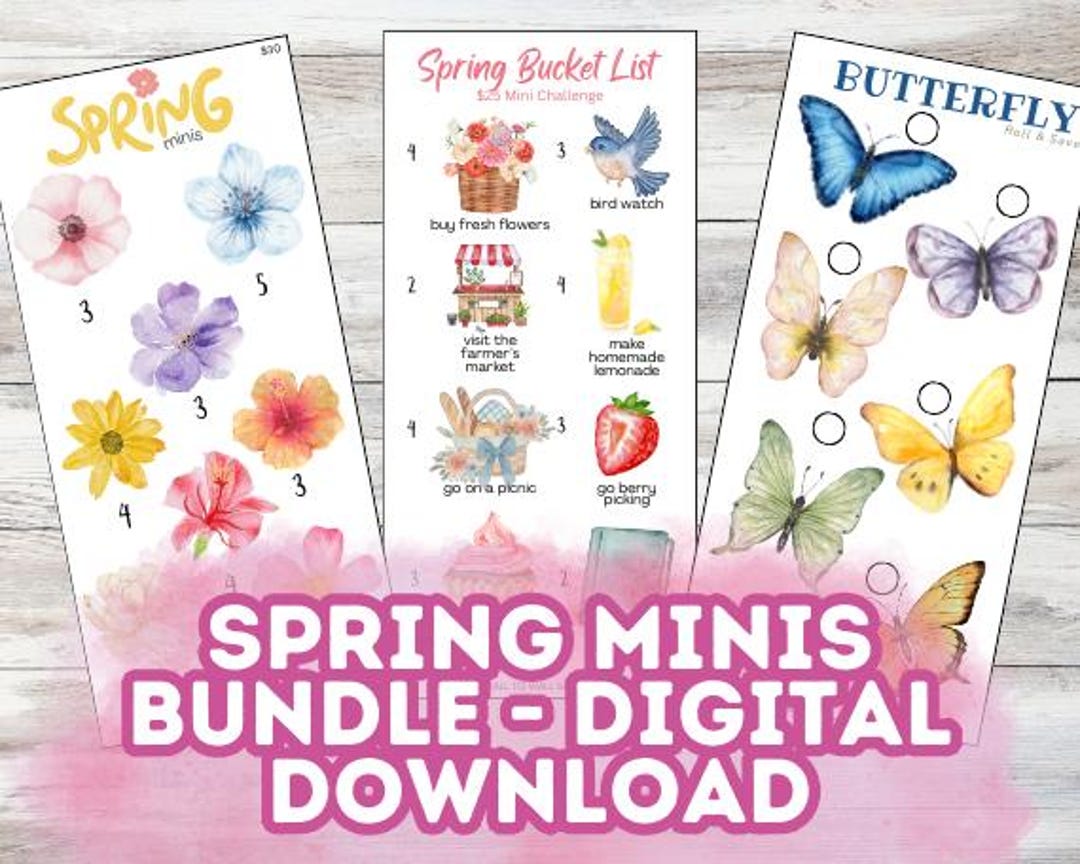 Spring Mini Savings Challenge Bundle - Digital Download of 3 Savings ...