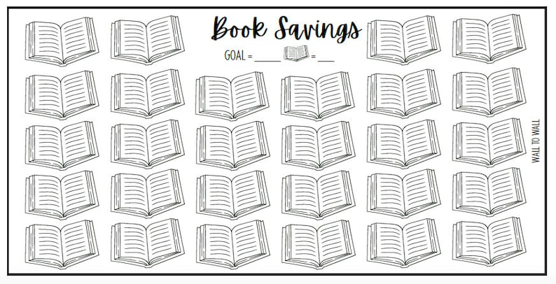 Digital Download Book Savings Challenge - 3 Versions - Etsy
