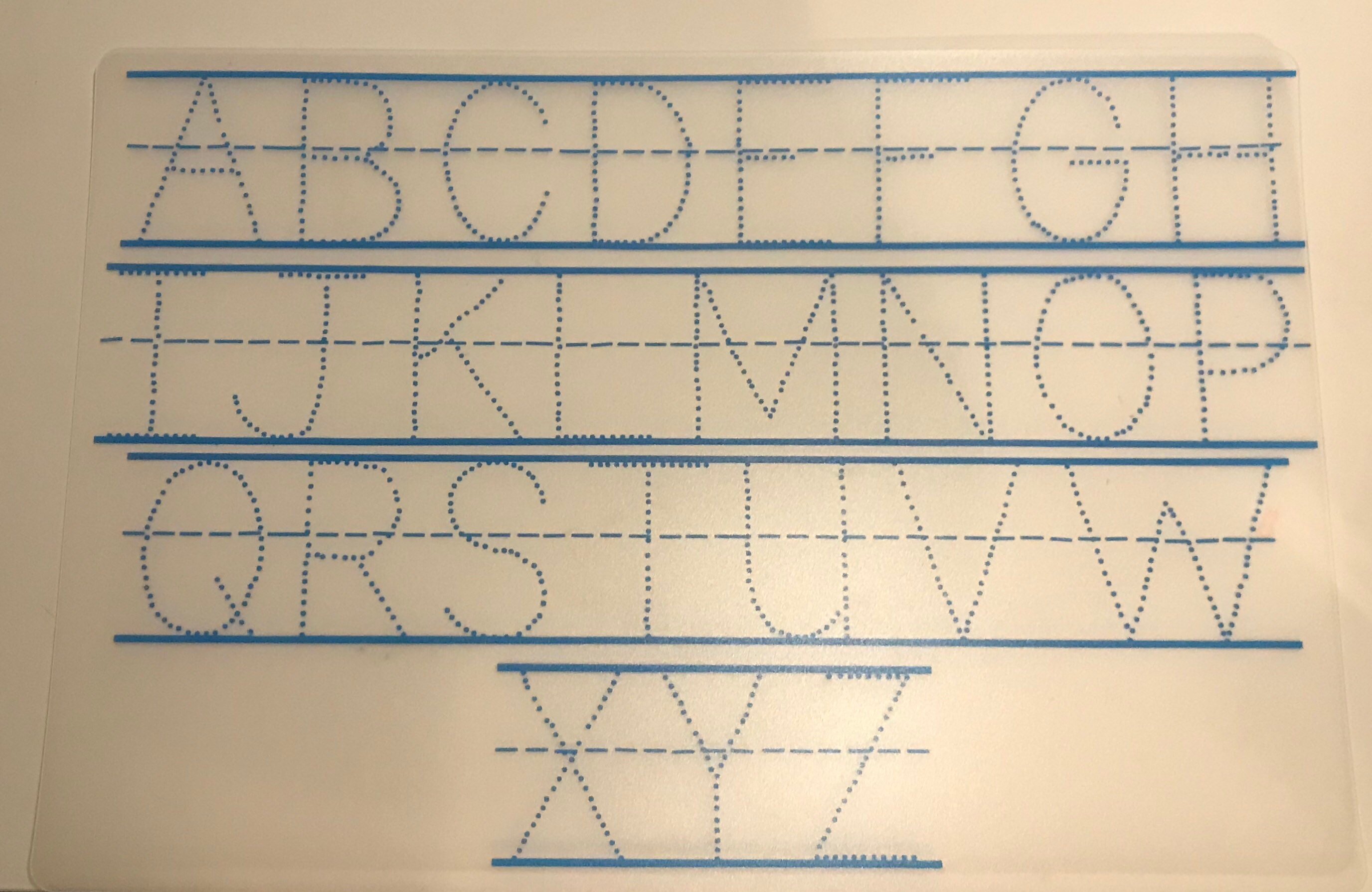 ABC Tracing Mat Learning School Writing Tracing Placemat | Etsy