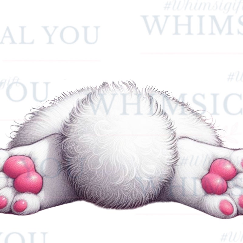 Bunny Butt Clipart - Etsy