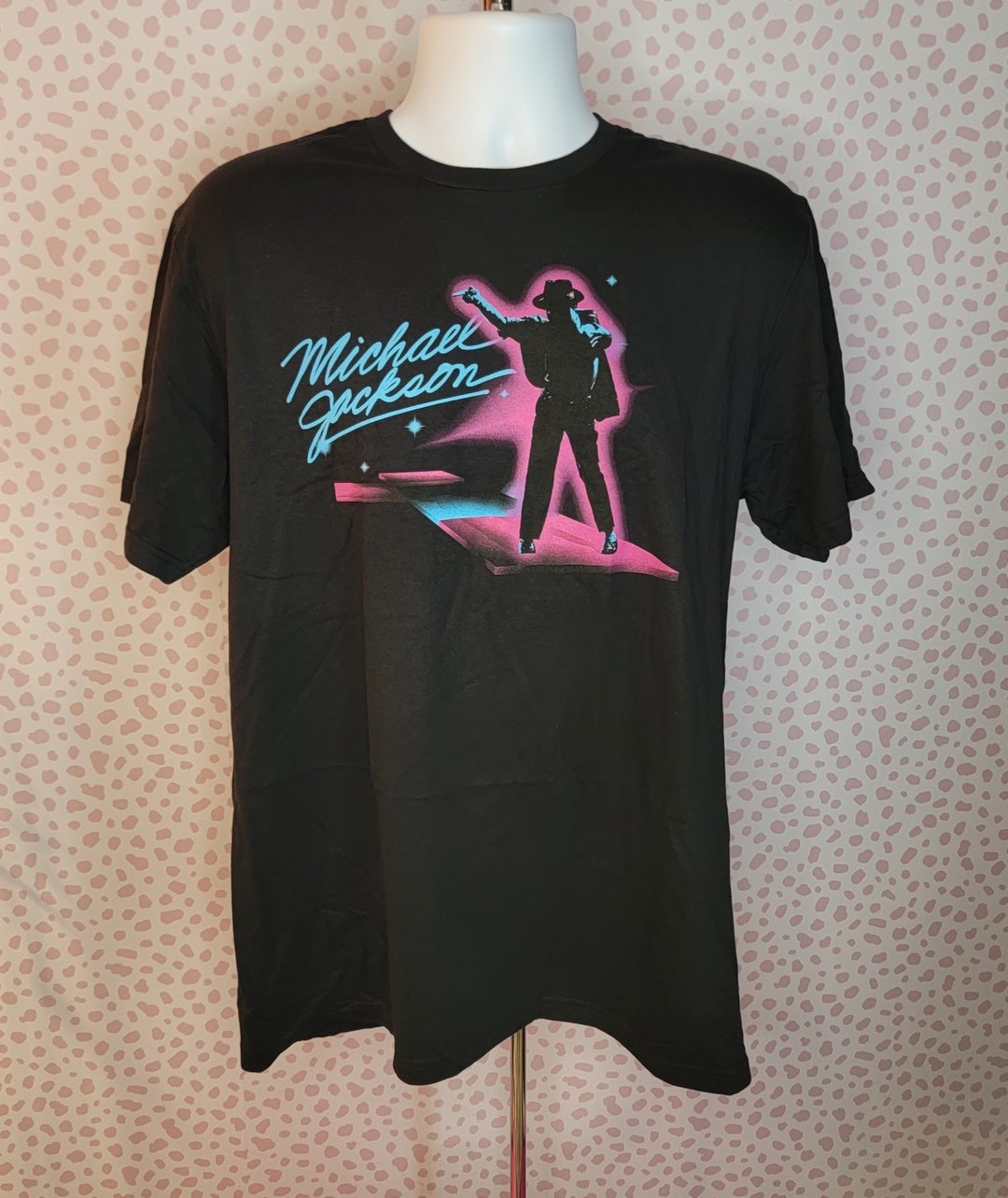 Michael Jackson Neon Band Tee, King of Pop, High Quality Men's Size T ...