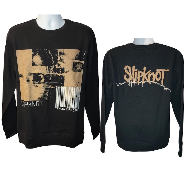 Slipknot Sweatshirt the End, so Far Faces & Barcode, Back Print, Men's ...