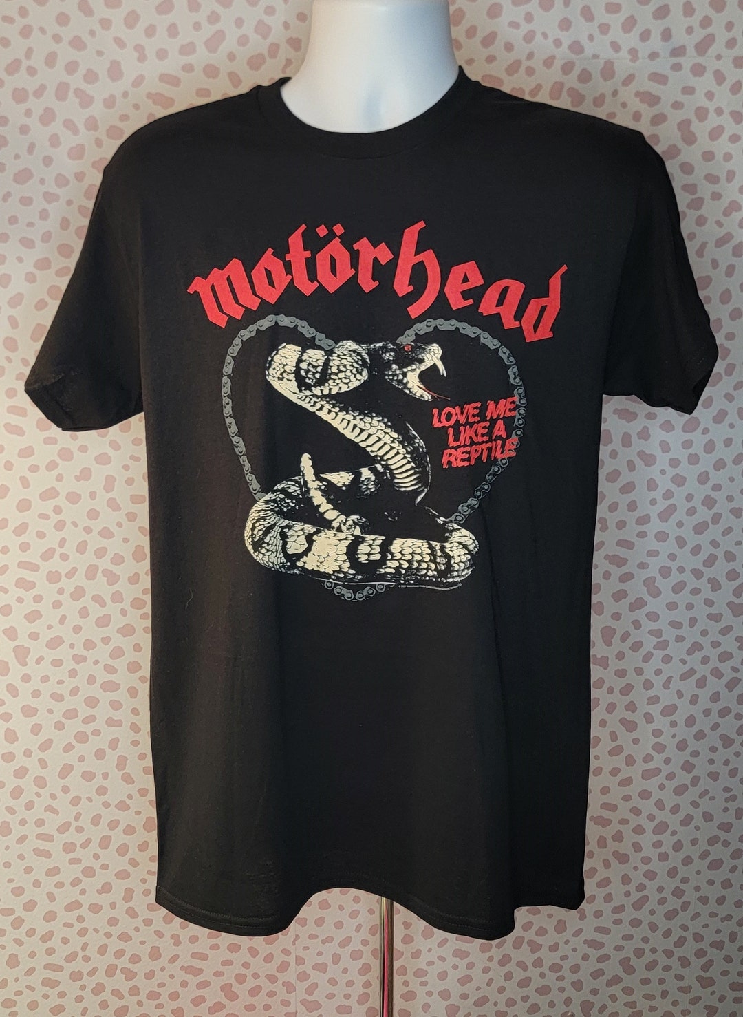 Motorhead Love Me Like A Reptile Band Tee, Men's Size Black Gildan ...