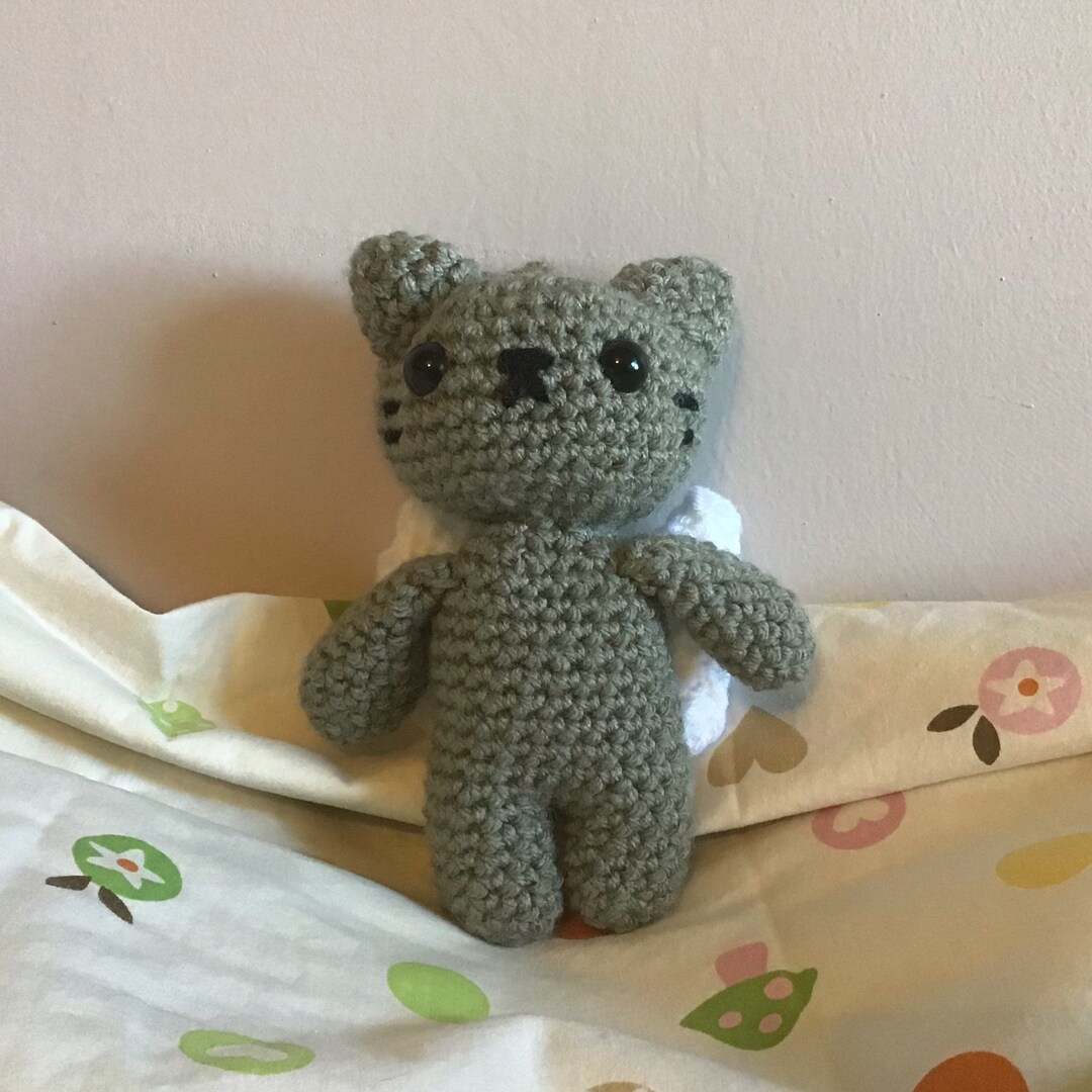 Crochet Angel Cat Plushie - Etsy