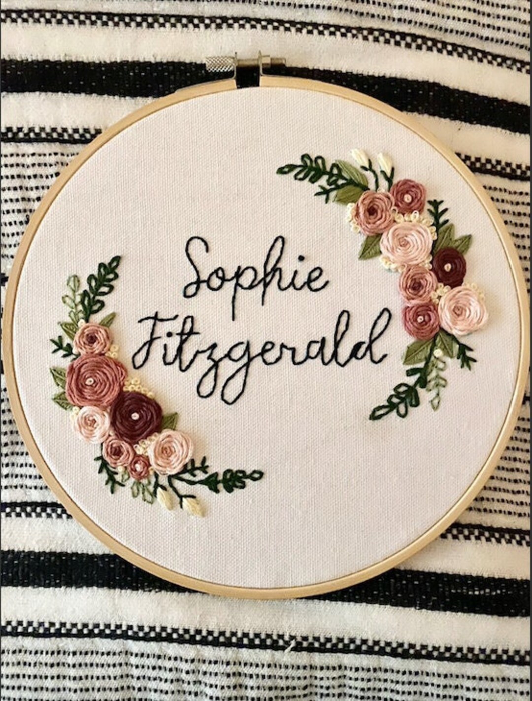 Custom Baby Name Embroidery Hoop | Nursery/baby Shower Gift ...