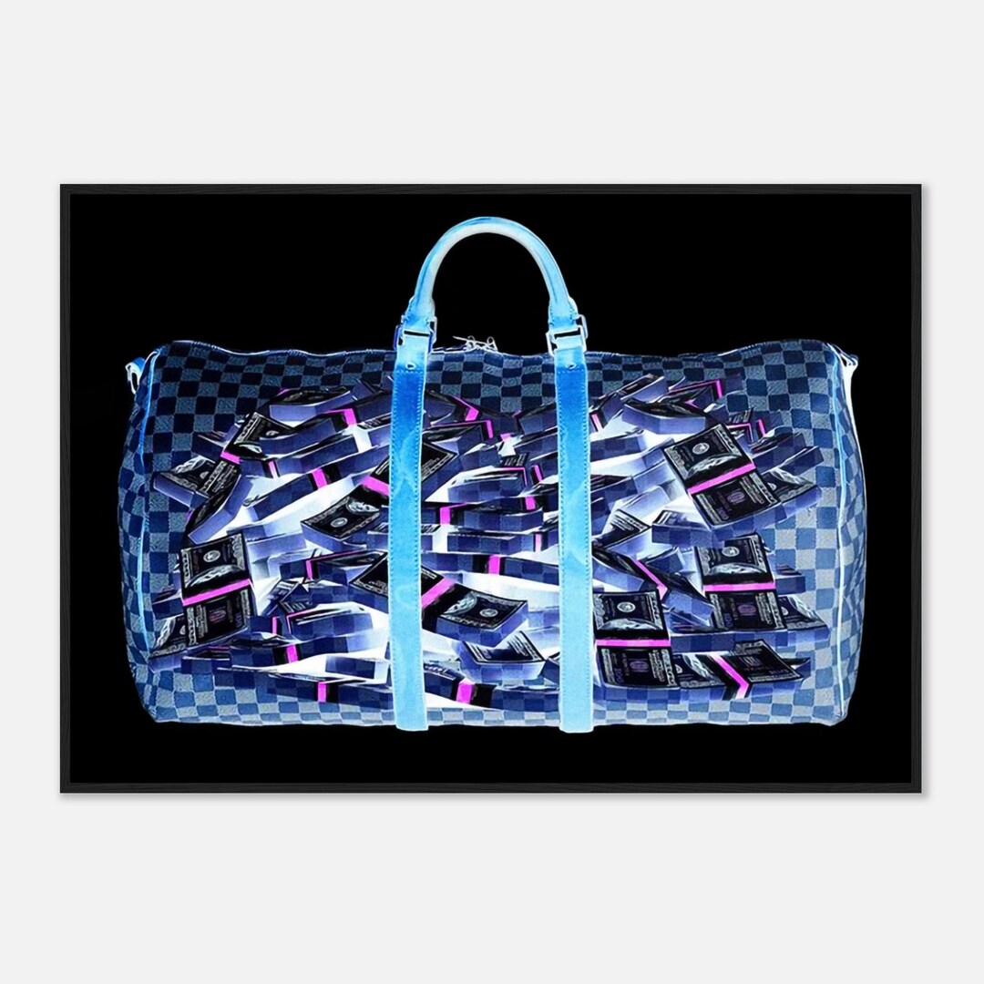 Luxury Money Bag X Ray Blue Money Wall Art Framed Poster - Etsy