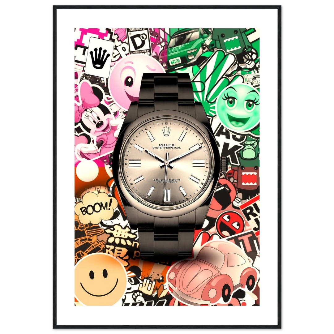 Luxury Watch Art Rolex Street Art Colorful Pop Urban Fashion Decor ...