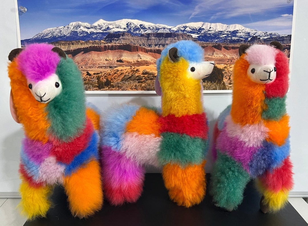 Rainbow Multicolors Alpaca- Made With 100% Alpaca Fur - Etsy
