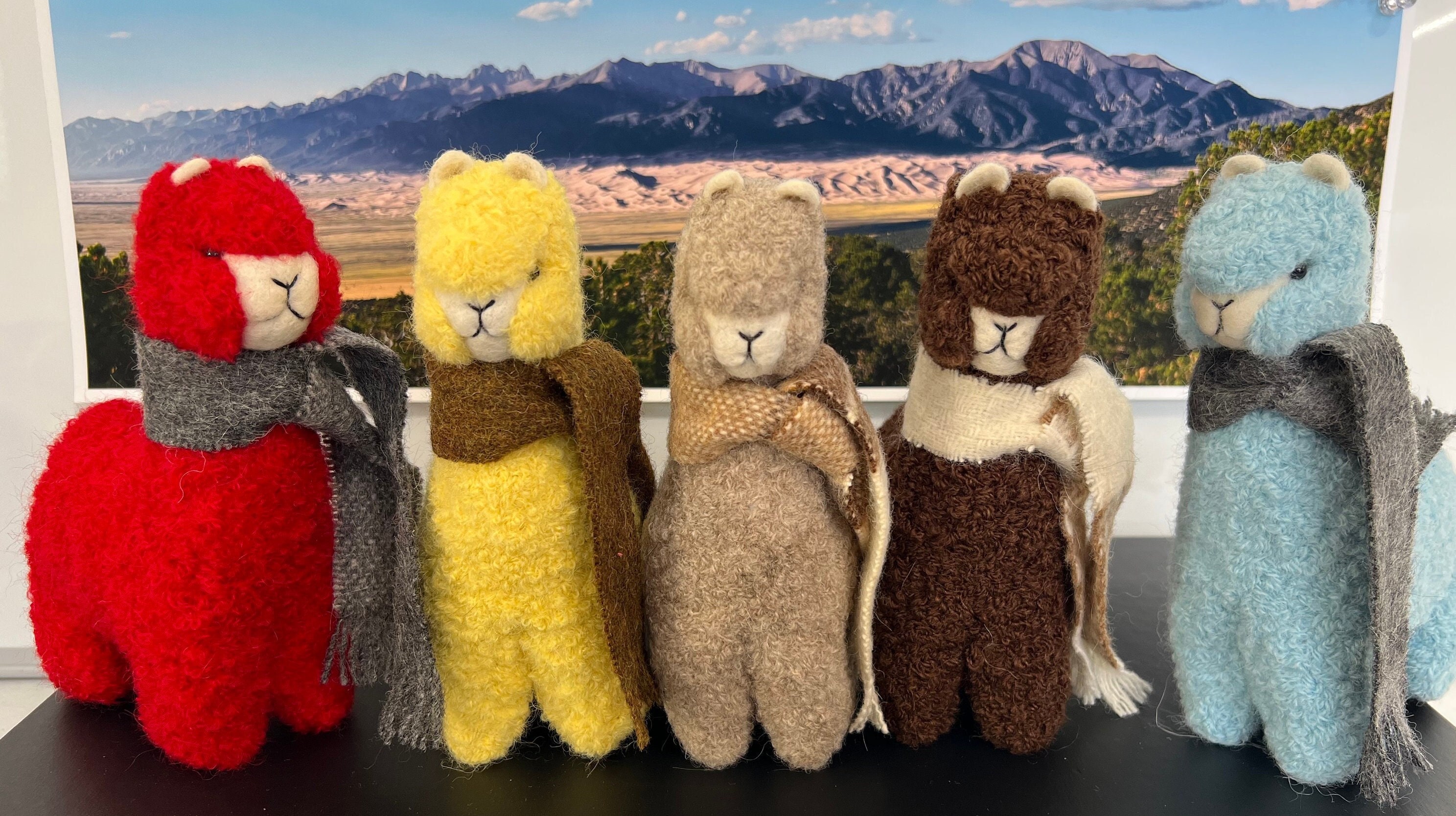 Stylish Peruvian Alpacas Made With 100% Needle Felted Alpaca - Etsy