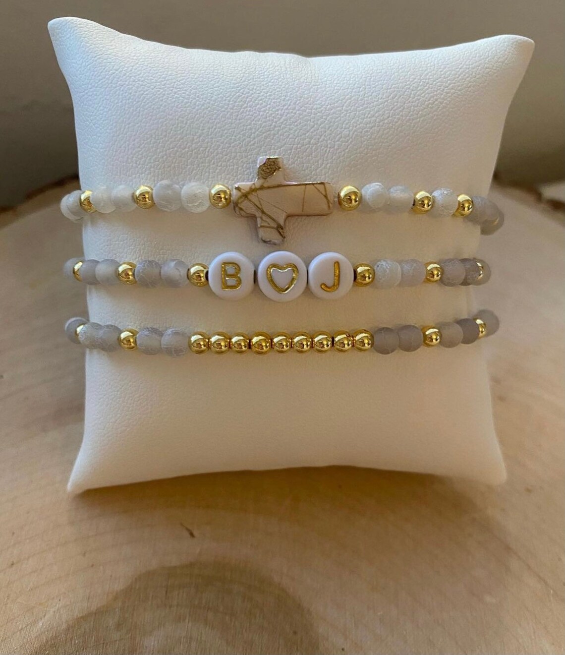 Gray Crackled Agate Matte Stones, Bracelet Stack, Agate Stone, Natural ...