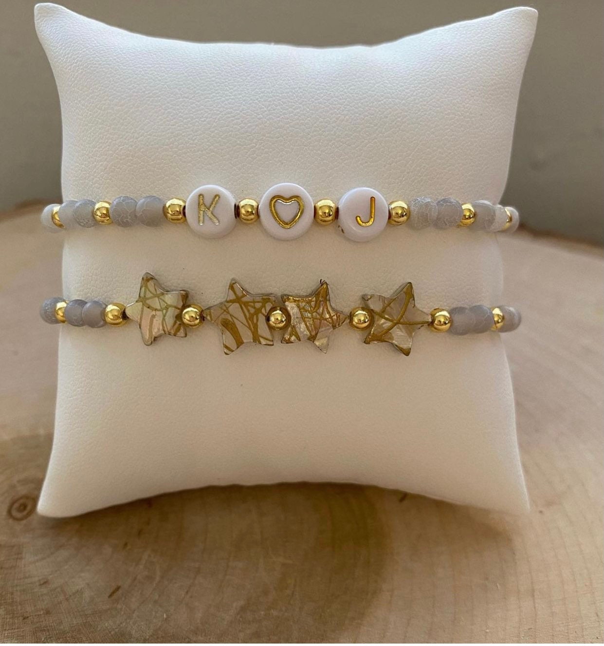 Gray Crackled Agate Matte Stones, Bracelet Stack, Agate Stone, Natural ...