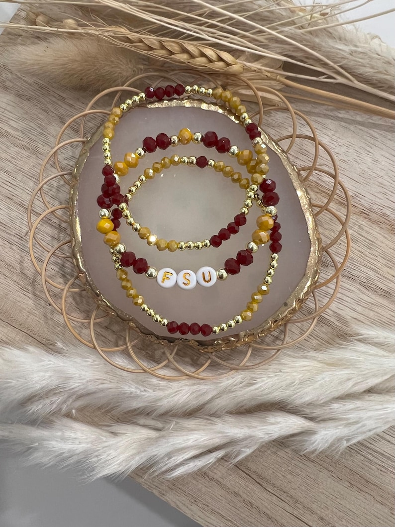 FSU Bracelets, Back to School Bracelets, School Pride Bracelet Stack ...