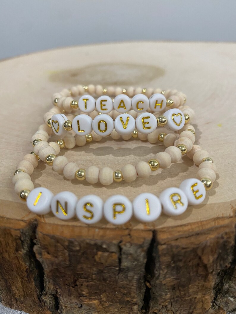 Personalized Beaded Bracelets Boho Bracelet Stack Bead Name - Etsy