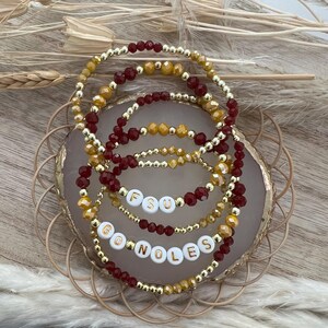 FSU Bracelets, Back to School Bracelets, School Pride Bracelet Stack ...