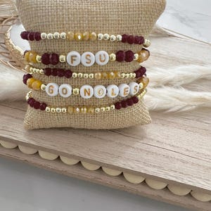 FSU Bracelets, Back to School Bracelets, School Pride Bracelet Stack ...