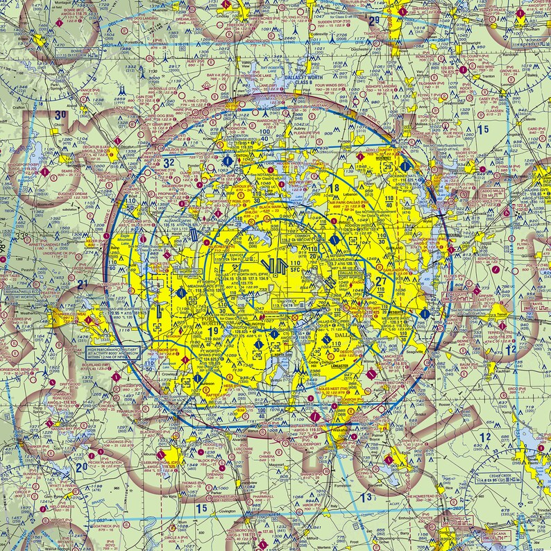 Personalized Pilot's USA VFR Map Aviator's Map Chart Your Flights Pilot ...