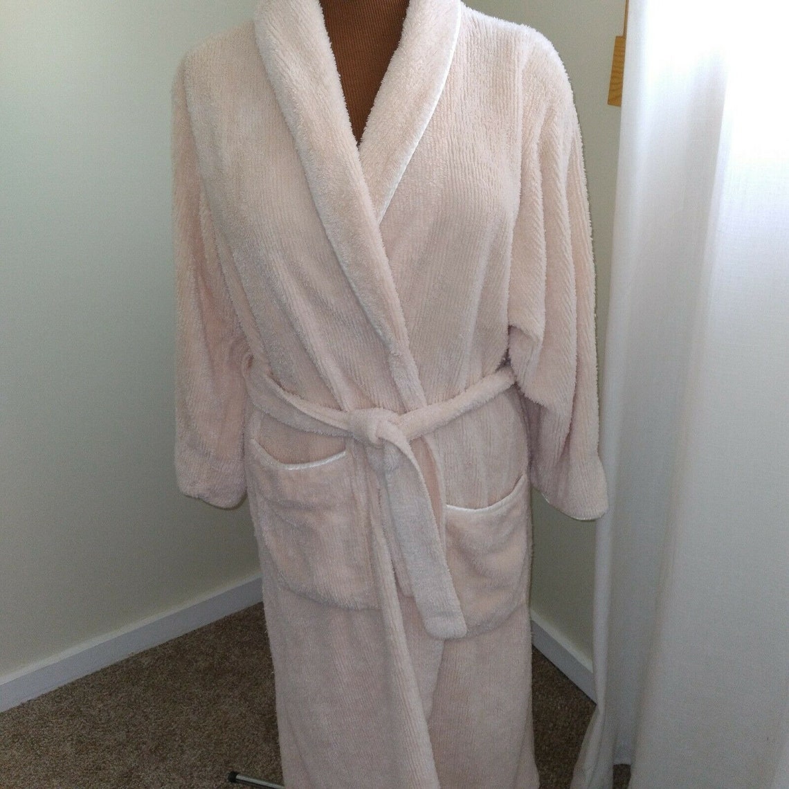 Vtg 80s Victoria Secret Gold Label Chenille Robe W/ Shoulder Pads USA ...