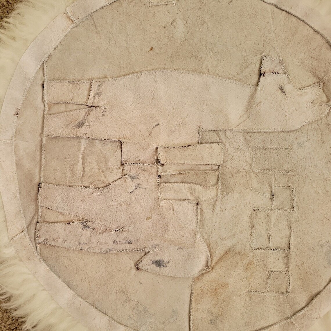 Vtg Peru Handmade Alpaca/llama Fur Rug 20" Seatcover Wall Hanging - Etsy