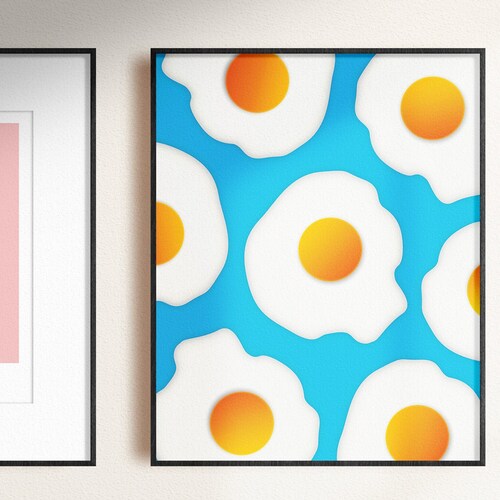 Fried Egg Printable Art for Kitchen Printable Poster for - Etsy
