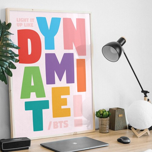 BTS Poster: Dynamite Multicolor 방탄소년단 Art Print K-pop - Etsy UK