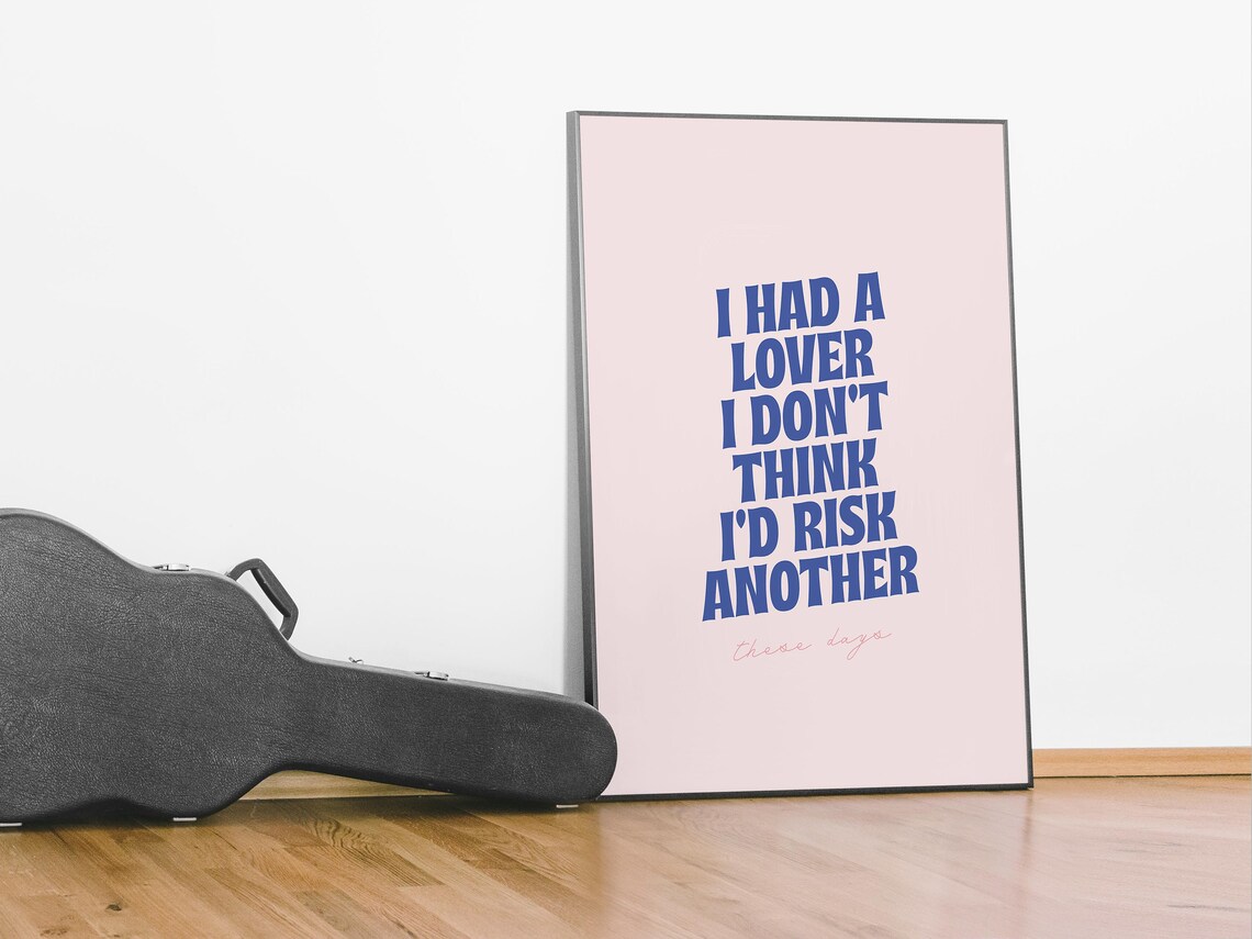 Nico Poster: These Days Set of Two Printable Pop Lyric - Etsy
