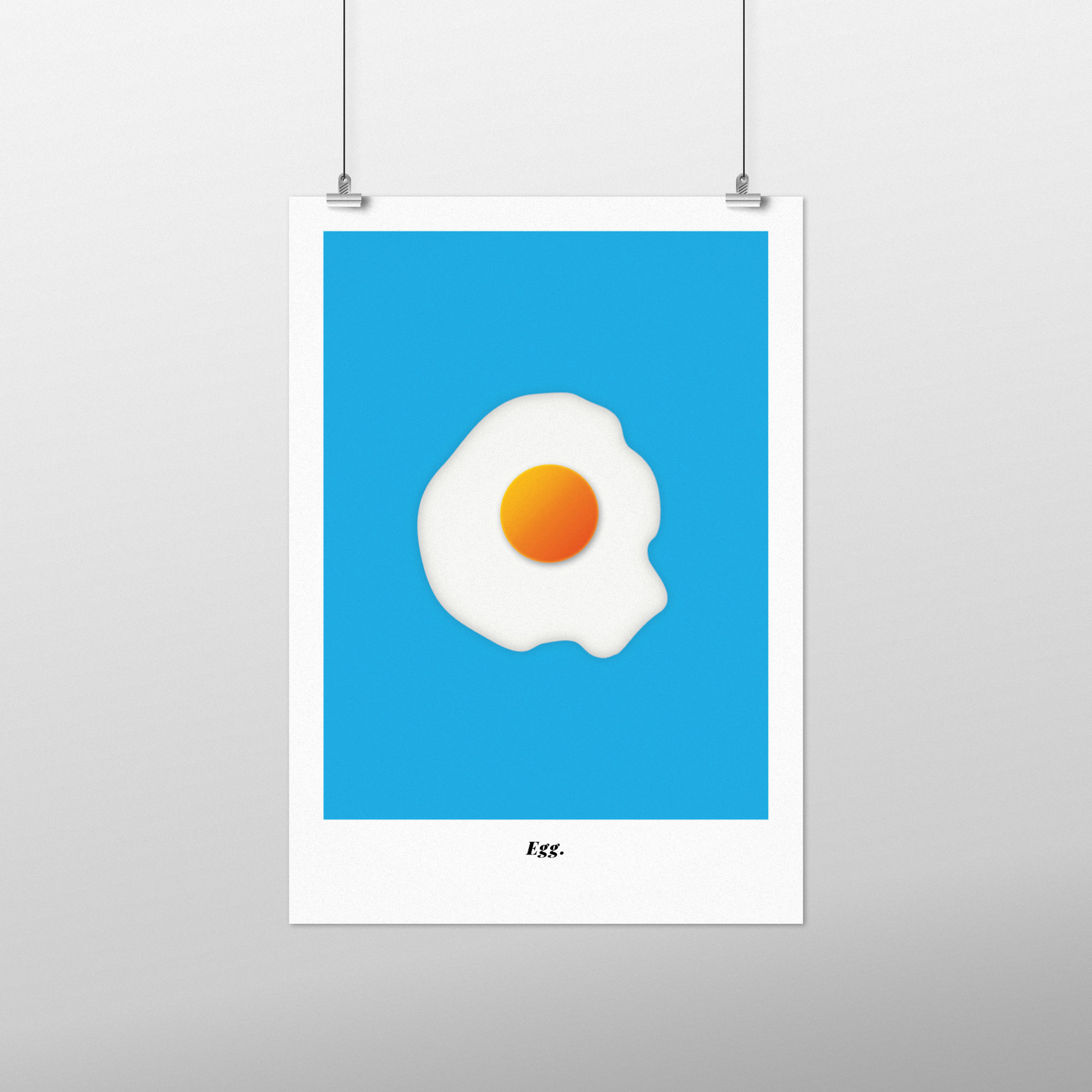 Fried Egg Poster, Minimalist Kitchen Art, Foodie Gift (digital Download ...