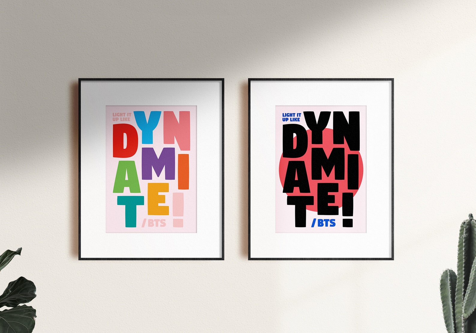 BTS Poster: Dynamite Multicolor 방탄소년단 Art Print K-pop | Etsy