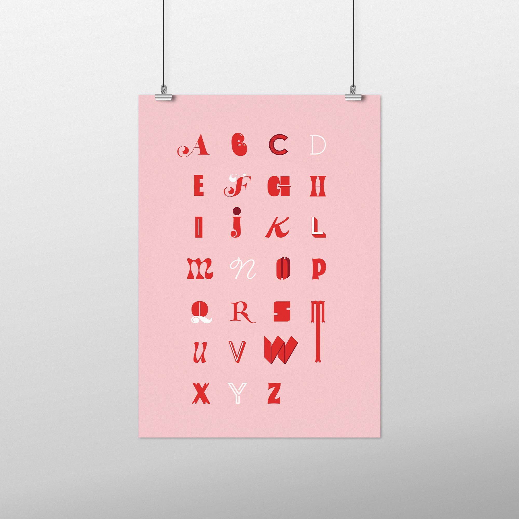 Alphabet Poster Set of Three Printable Letter Posters Kids | Etsy