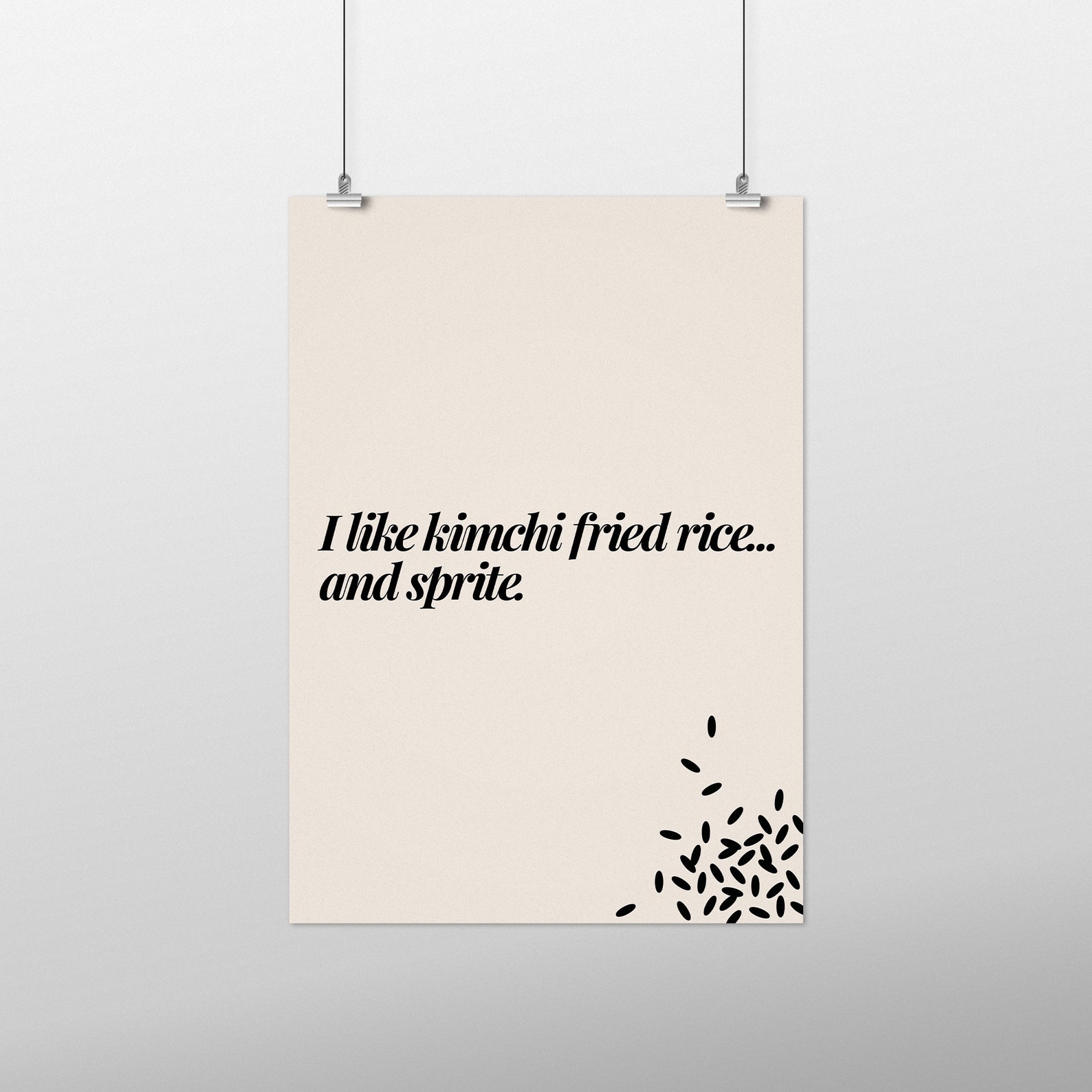 BTS Poster: Kimchi Fried Rice BTS J-hope Quote Art Print - Etsy