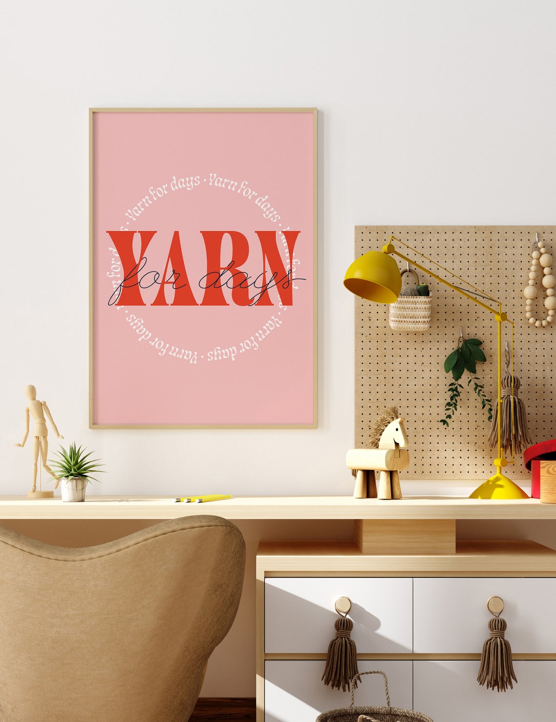Yarn for Days Knitting Poster Embroidery Wall Art Crochet | Etsy