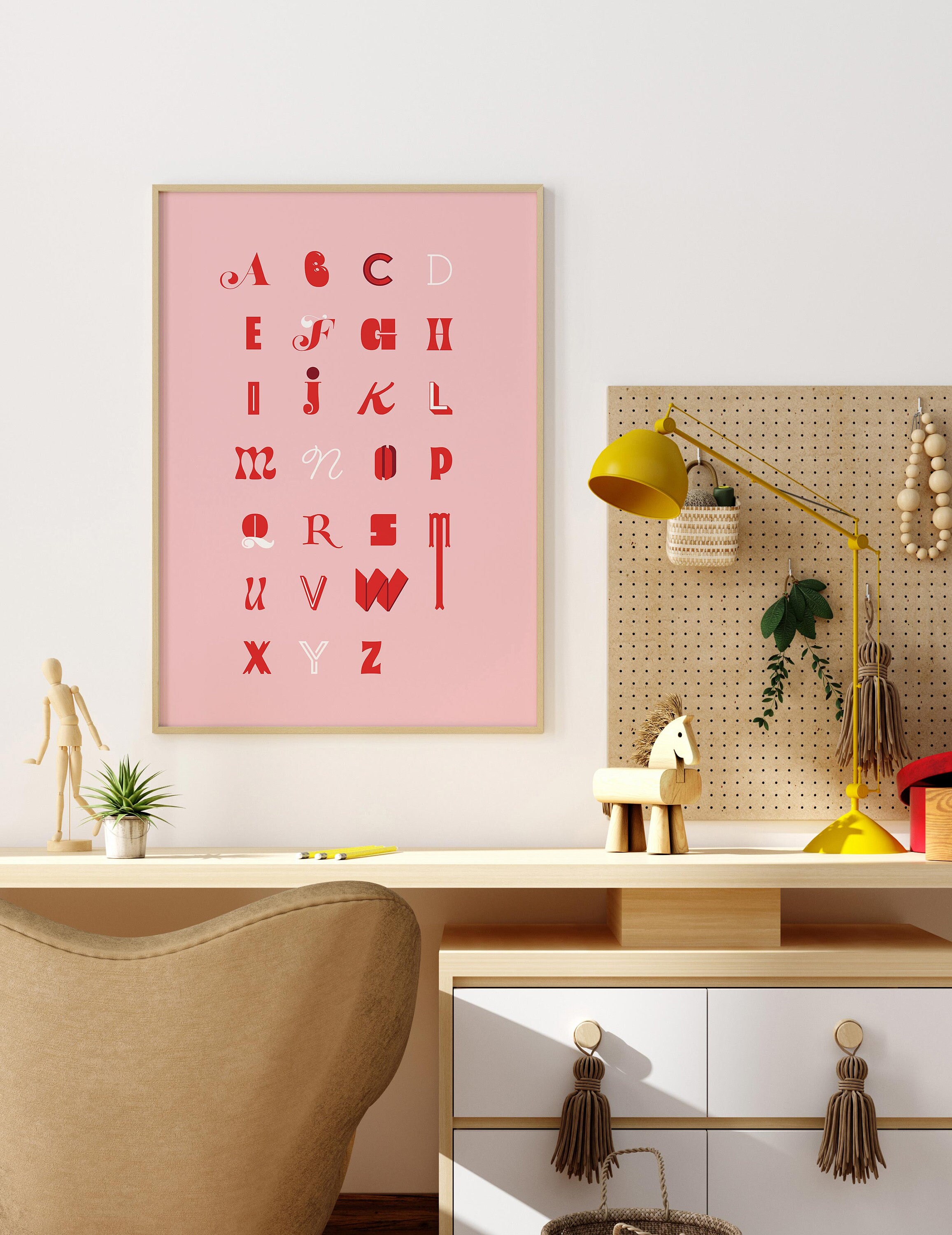 Alphabet Poster Set of Three Printable Letter Posters Kids | Etsy