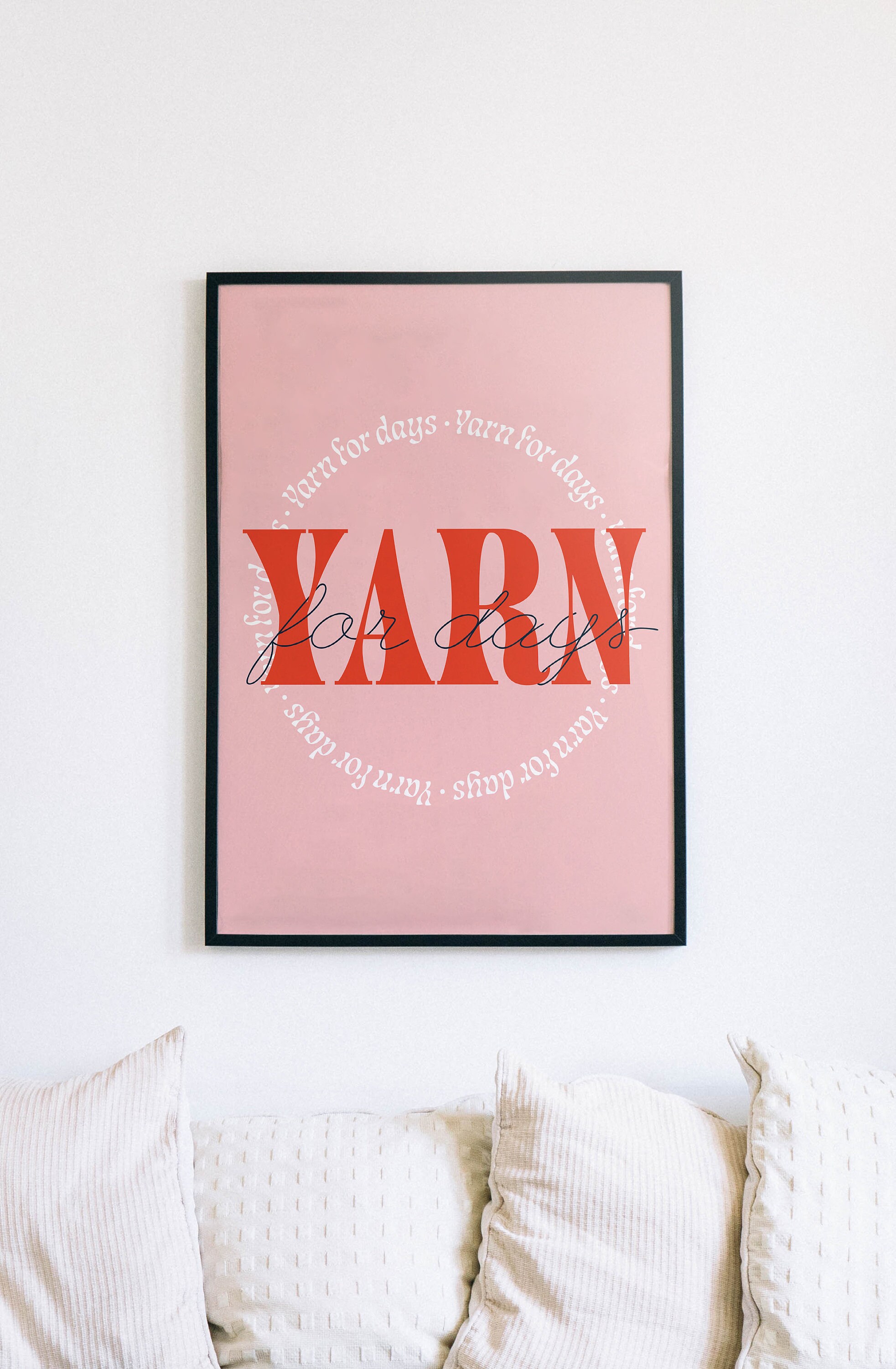 Yarn for Days Knitting Poster Embroidery Wall Art Crochet - Etsy