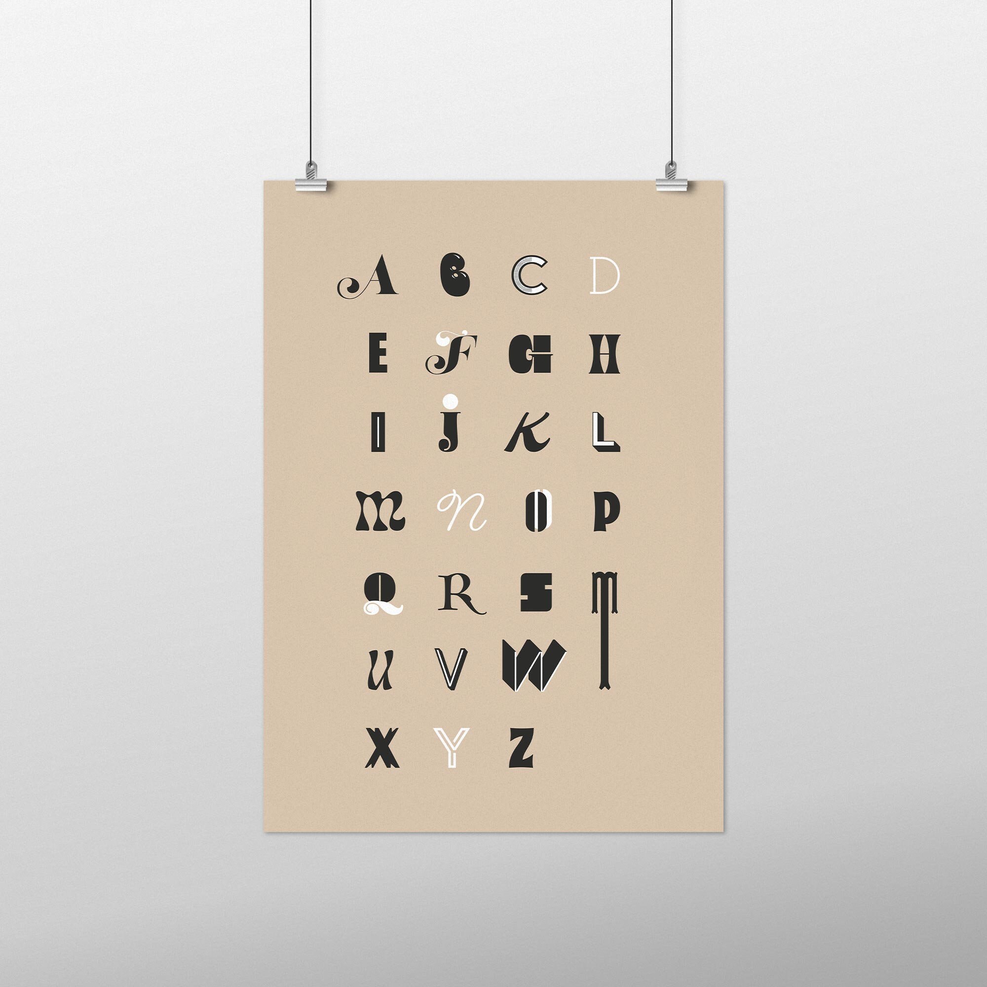 Alphabet Poster Set of Three Printable Letter Posters Kids | Etsy