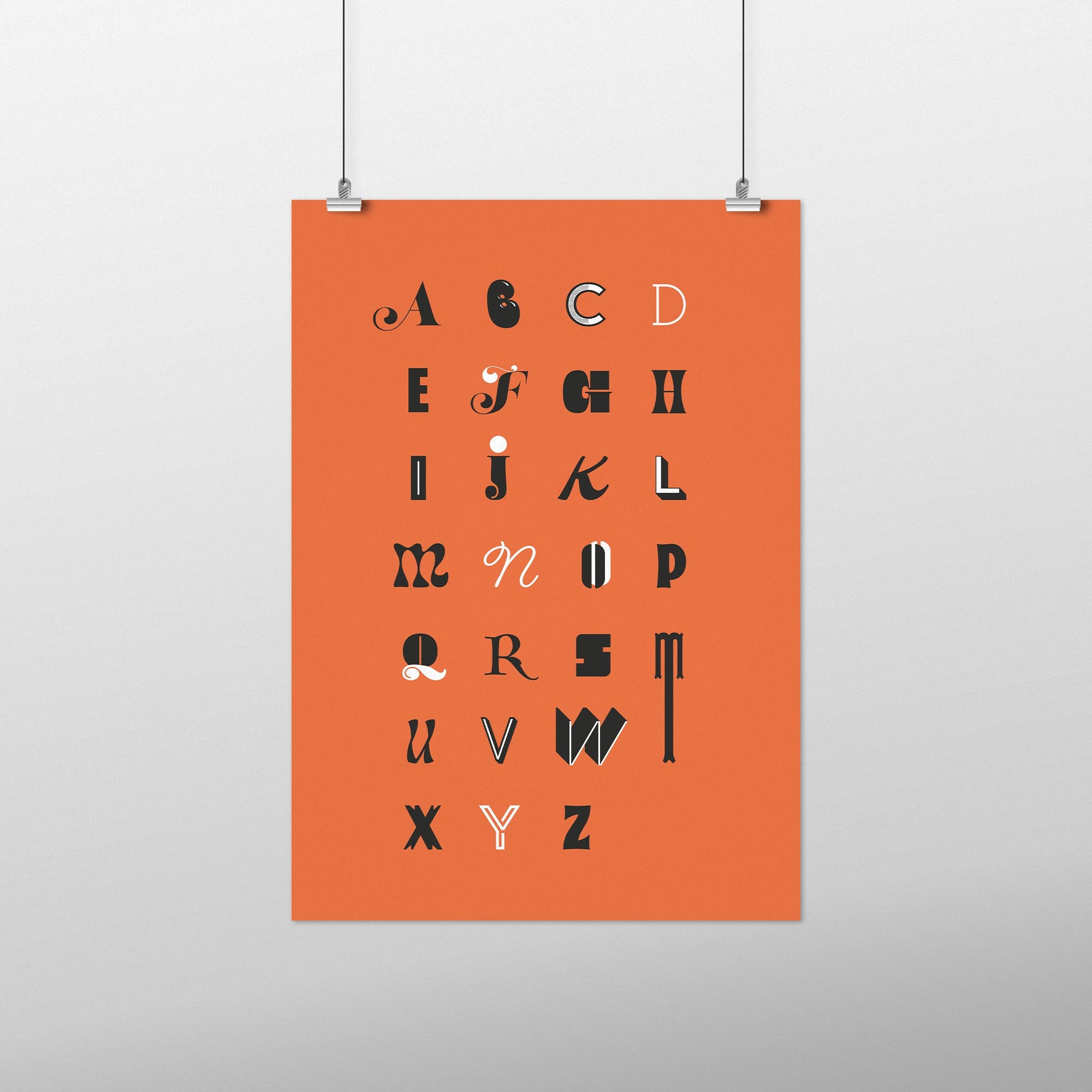 Alphabet Poster Set of Three Printable Letter Posters Kids | Etsy