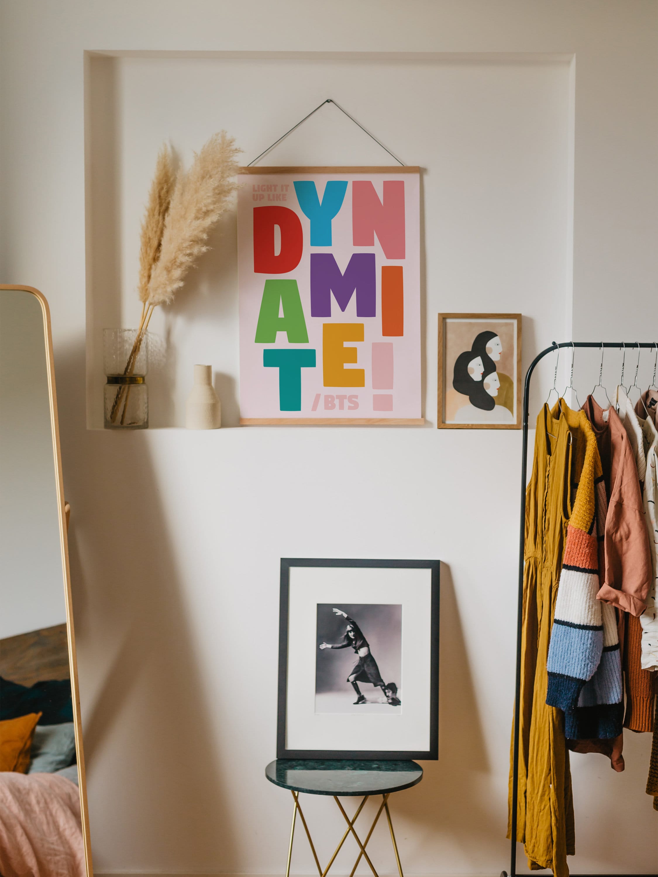 BTS Poster: Dynamite Multicolor 방탄소년단 Art Print K-pop | Etsy