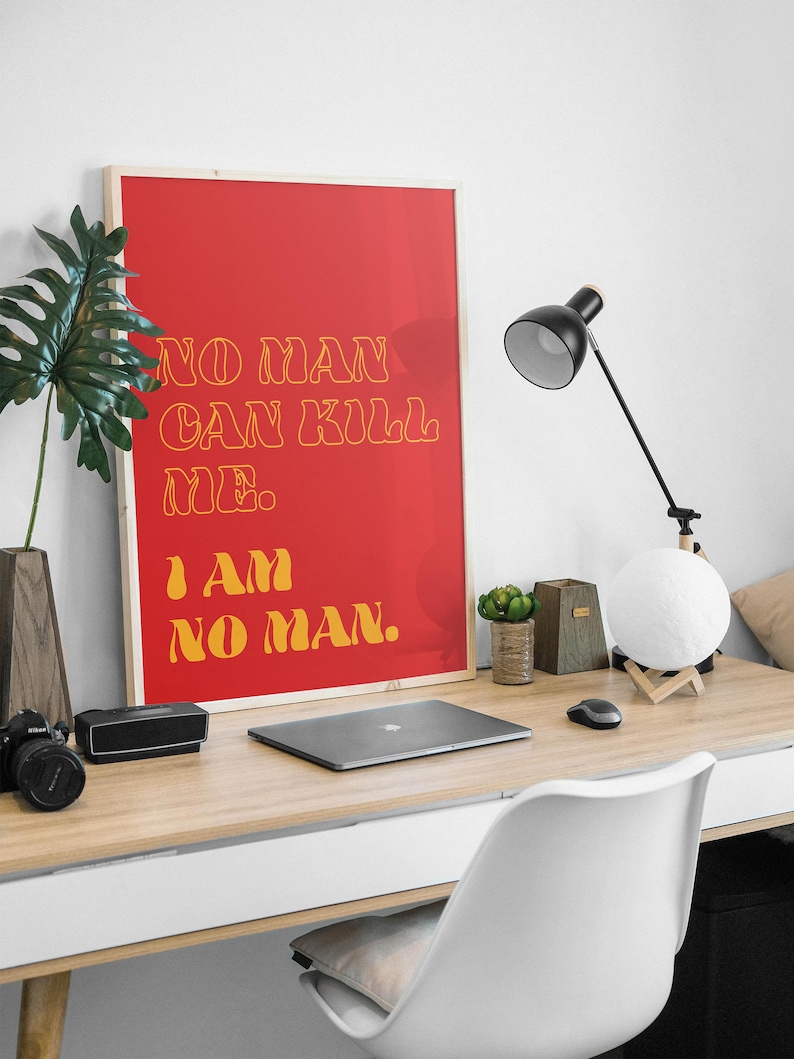 Lord of the Rings Poster: "i Am No Man", Eowyn Quote Digital Print, the ...