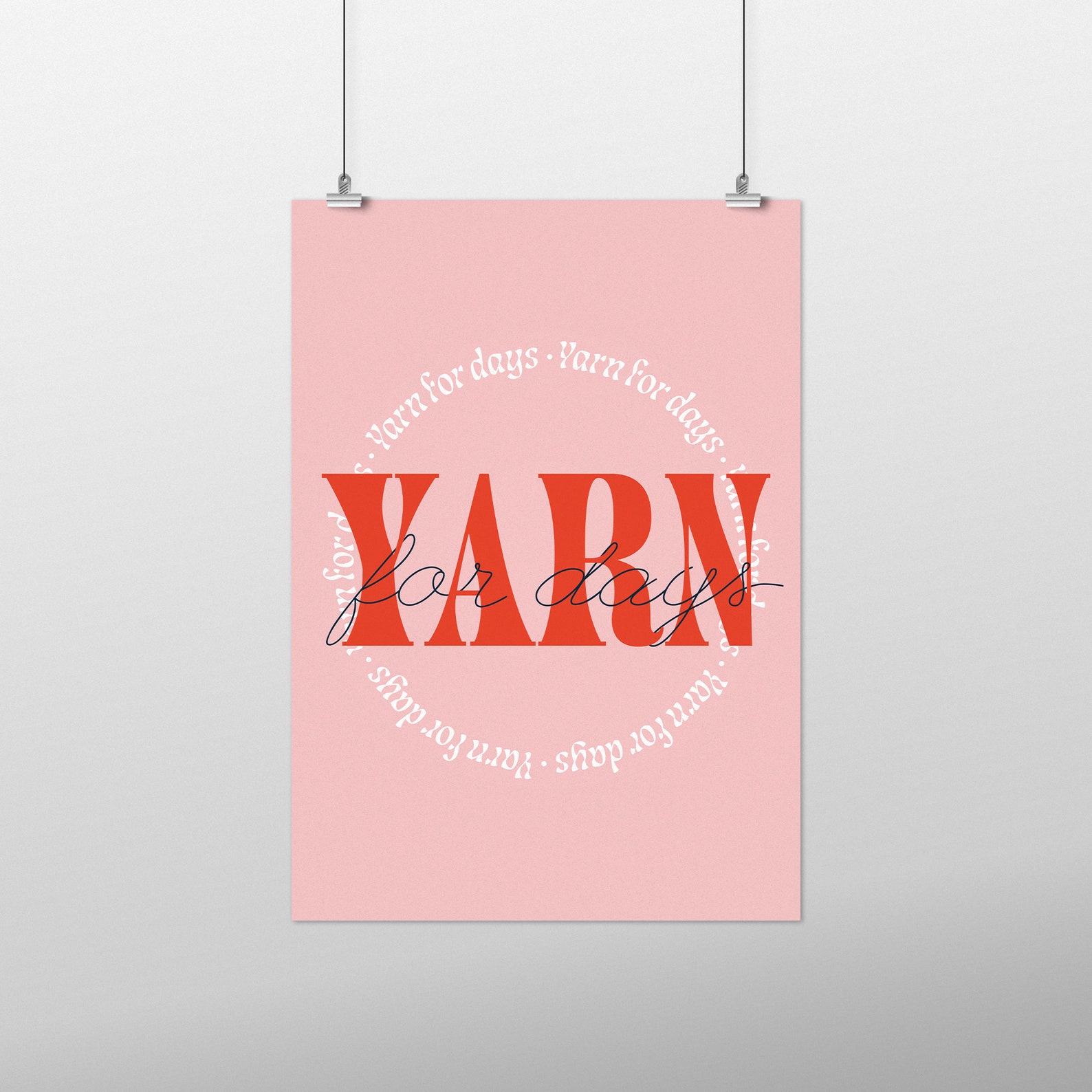 Yarn for Days Knitting Poster Embroidery Wall Art Crochet - Etsy