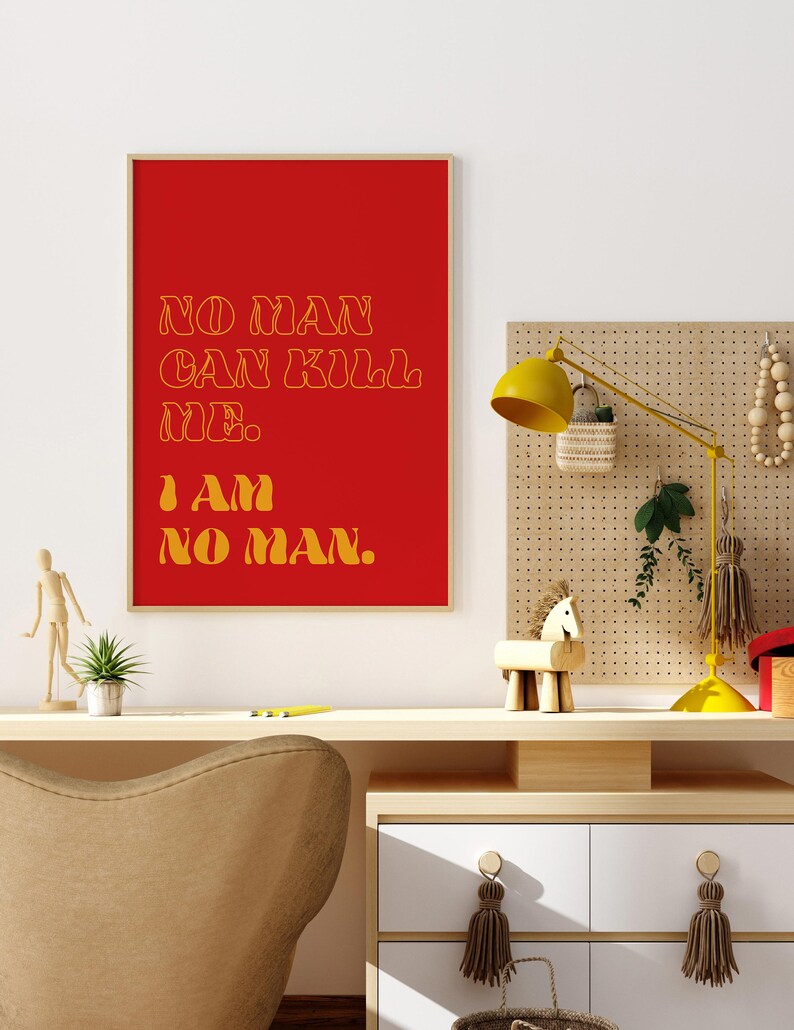 Lord of the Rings Poster: "i Am No Man", Eowyn Quote Digital Print, the ...